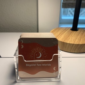 Set of 3 Square Business Card Holder business Card Display Office Desk ...