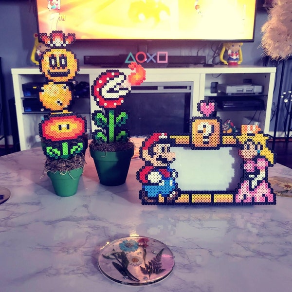 Mario Flowers, Video Game Plants, 8bit Plants, Potted Flowers, Desk ...