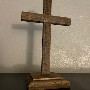 Wooden Cross Custom Made Cross Cross With Base 16 Wooden - Etsy