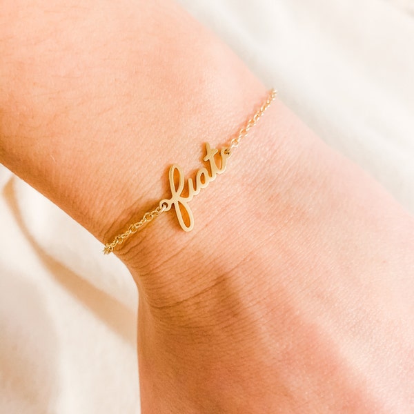 Fiat Bracelet With Lapis Stone, Catholic Gifts, Catholic Jewelry ...