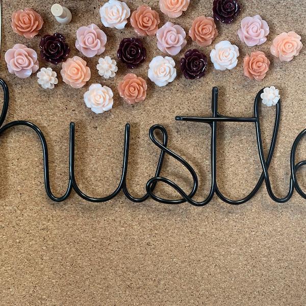 Hustle Sign, Hustle Metal Word, Hustle Wall Hanging, Office Decor ...