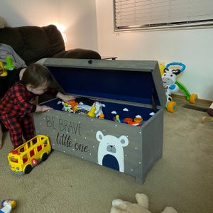 Toy Box Rolling Toy Box Toy Box Kids Toy Chest Wood Toy Box Toy Box on ...