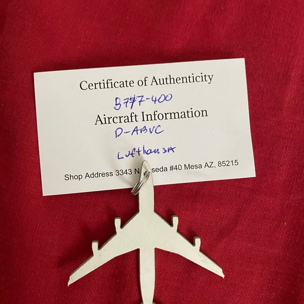 Boeing 747 Fuselage Keychain D-ABVC - Etsy