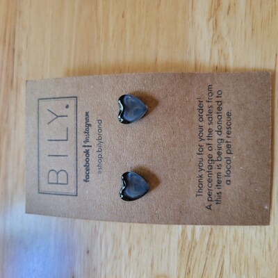 Glass Stud Earrings Color Shift Earrings Peachy Pink Shimmer Glass Earrings 4mm Tiny POP DOTS ...