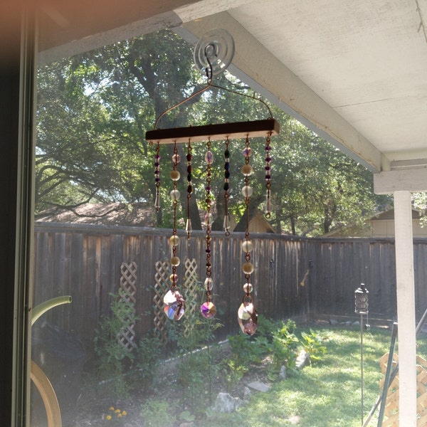 Chicken Wire Wood Frame Glass Bead Suncatcher - Etsy
