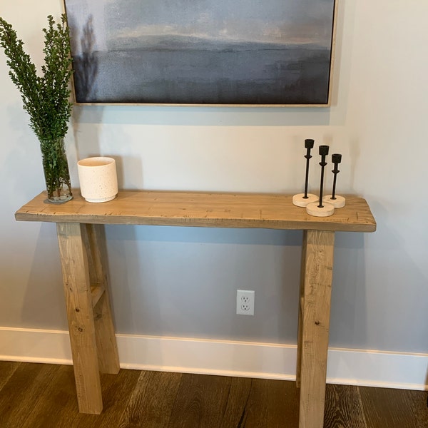 Solid Wood Rustic Entryway Table/ Console Table / Hall Table - Etsy