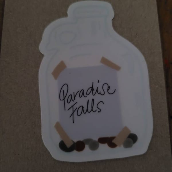 Up Clear Sticker | Paradise Falls Fund Jar Sticker | Disney Pixar up ...