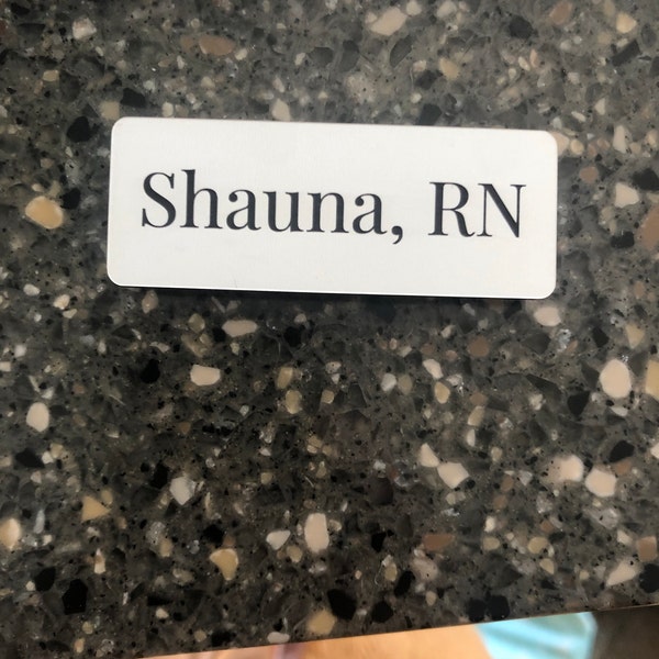 Personalized Plastic Name Badge With Pin or Magnet Attachment - Custom ...