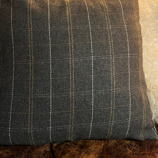 Plaid Throw Pillow, Moody Pillow Covers, Dark Gray Pillow, Minimalist ...