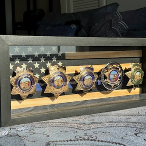Thin Blue Line Shadow Box Display - Etsy