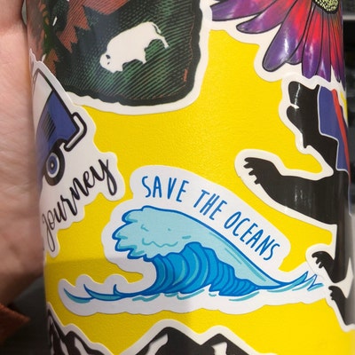 Save the Oceans Sticker Beach Stickers Ocean Stickers MacBook Stickers ...