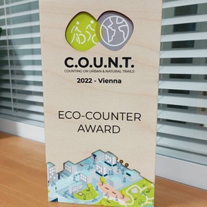 Modern Laser Cut Steel Trophy, Corporate Award, Unique Metal Prize for ...