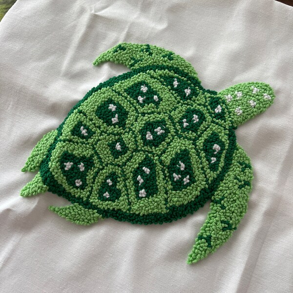 Sea Turtle Punch Pillow Covers, Nautical Punch Needle Throw Pillow Case ...