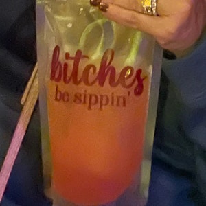 Reusable Drink Pouches With Straw / Custom Drink Pouches / - Etsy