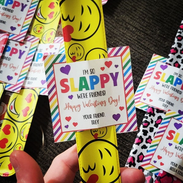 Slap Bracelet Valentines Day Card, Kids Valentine Card, School ...