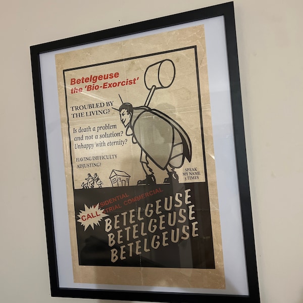 Beetlejuice Tim Burton - Betelgeuse Betelgeuse Betelgeuse Reproduction ...