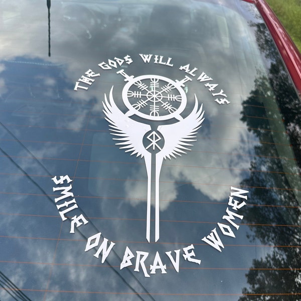 Die Cut Viking Decal, Valkyrie Sticker, Viking Woman Decal, Viking ...