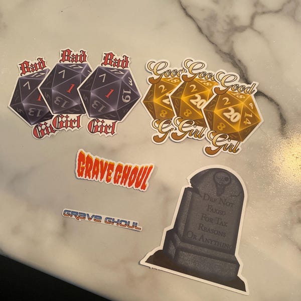 Grave Ghoul Logo Sticker | Ghoul Sticker | Funny Sticker | Spooky ...