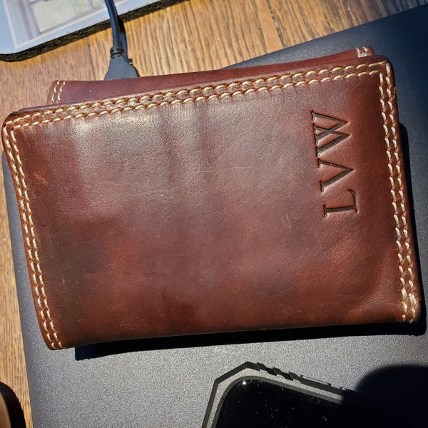 AG Wallets Personalized Mens Handmade Vintage Distressed Leather ...