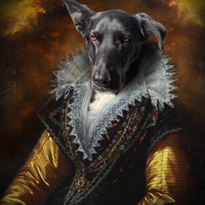 Custom Pet Portrait in Scary Clown Costume . Custom Pet Horror Portrait ...