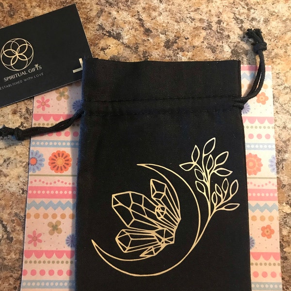 Black Crystal Pouch Bag, Pouch for Crystals, Bag for Crystals, Pouch ...