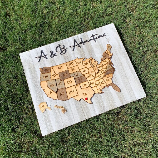 MINI VERSION, 3D Map of USA Glowforge Laser Cut File, Instant Download ...