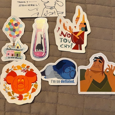 Disney up Stickers Carl & Ellie Grape Soda Dug Sticker Paradise Falls ...