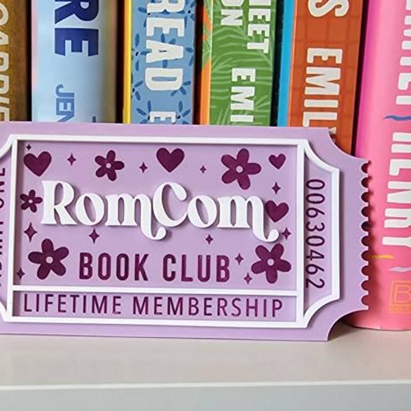 Bookish Ticket | Bookclub Ticket | Bookshelf Decor | Bookish Decor ...
