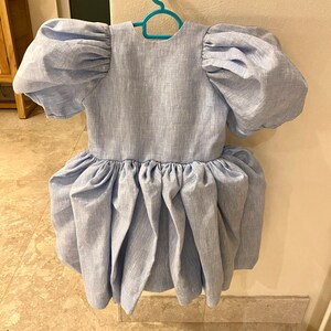 Mustard Linen Dress for Girl With Flutter Sleeve Girls Linen - Etsy