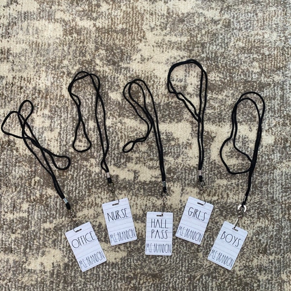 Simple Shiplap Theme Classroom Hall Passes for Teachers, Personalized ...