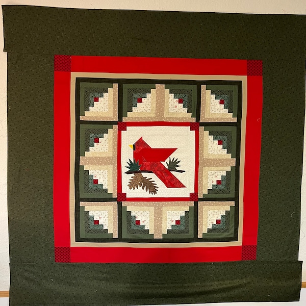 PDF Winter's Majesty Cardinal Instant Digital Download 36" X 36" Quilt ...