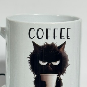 Grumpy Morning Coffee Cat Clipart, 11 Designs, 406 DPI, Cat PNG ...