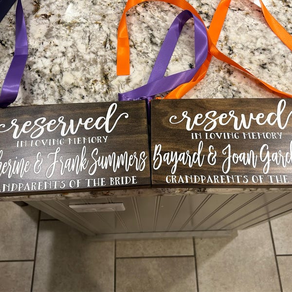 Wedding Reserved Signs This Row is Reserved for Acrylic Wedding Signs ...
