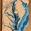 Layered Chesapeake Bay Map SVG | 6-layer Nautical Depth Map | Laser Cut ...