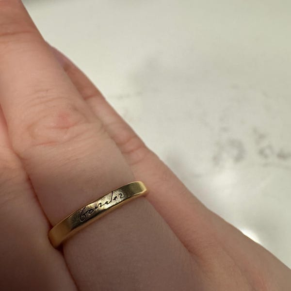Custom Two Finger Name Ring, Nameplate Ring, 3D Name Finger Ring, Personalized Ring for Women ...