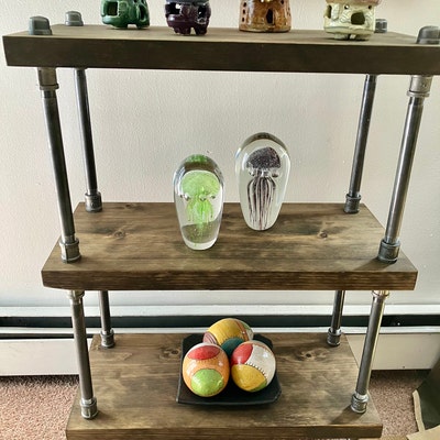 Industrial Bar Table, Farmhouse Breakfast Table With Drink Rail, Rustic ...