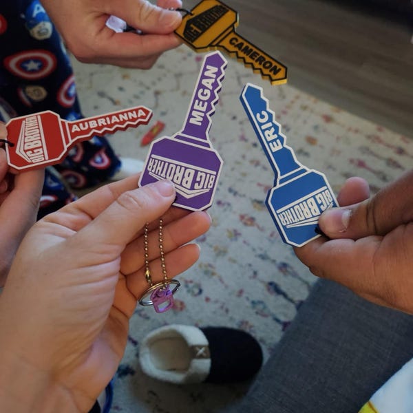 Big Brother Key Keychain or Bag Tag, 3D Printed - Etsy