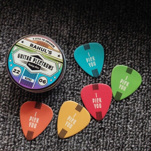 Personalised Colour Guitar Plectrums - Etsy