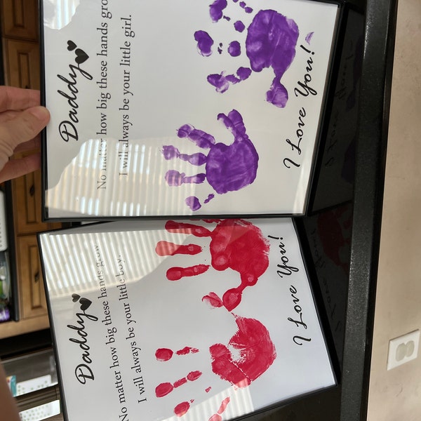 Daddy's Little Girl/boy, Little Boys/little Girls, Handprint Art, Gift ...