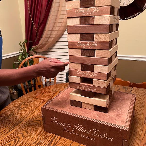 Wedding Jenga Guestbook Sign, Jenga Sign, Guest Book Wedding Sign ...
