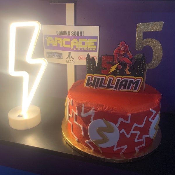 Flash Topper- Birthday Cake Topper- Flash Themed Cake Decoration - Etsy
