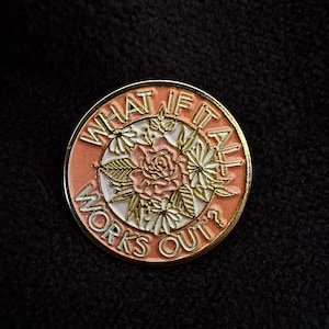 Positive Affirmation Pin, Gold Plated One Day at a Time Soft Enamel Pin ...