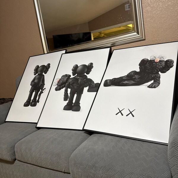 KAWS Poster Set of 3, Printables Minimalist Hypebeast Kaws Figure ...
