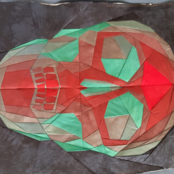 Fractured Skull 10" Block - FPP Pattern - Etsy