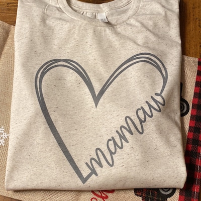 Mamaw Heart Instant Digital Download Svg, Png, Dxf, and Eps Files ...
