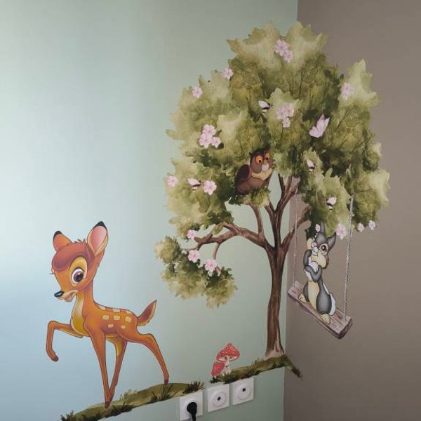 Bambi Wall Decal for Nursery, Bambi Wall Sticker, Bambi Wall Art for ...