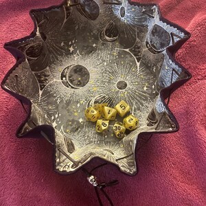 Felt Dice Bag / Tray-in-one 63 Geeky Fabric Choices Dice Set INCLUDED ...