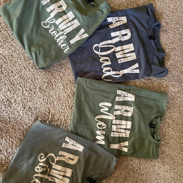 Personalized Army Family T-shirt, Army Graduation Gift - Etsy