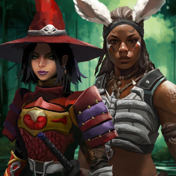 Custom Fantasy Character Commission, Personalized Character Portraits ...