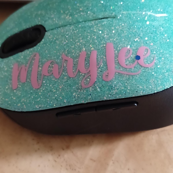 Glittered Computer Mouse, Personalized Wireless Mouse, Custom Computer ...